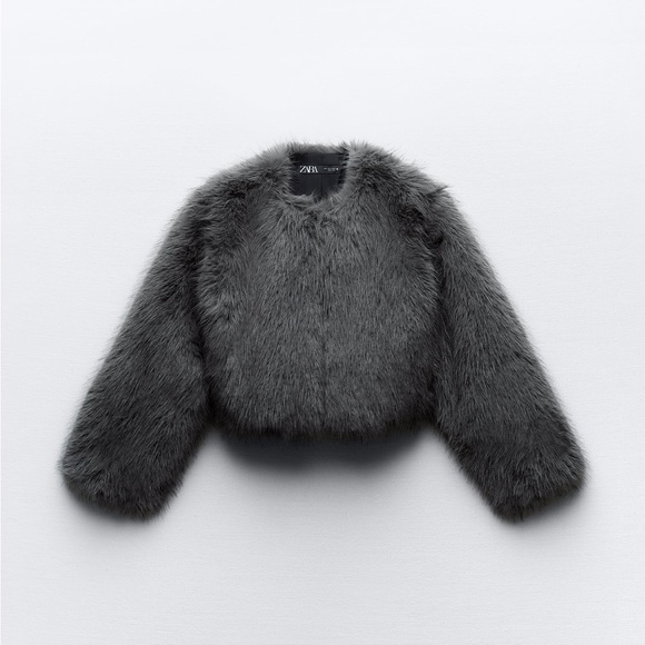 Zara | Jackets & Coats | Zara Cropped Faux Fur Jacket | Poshmark